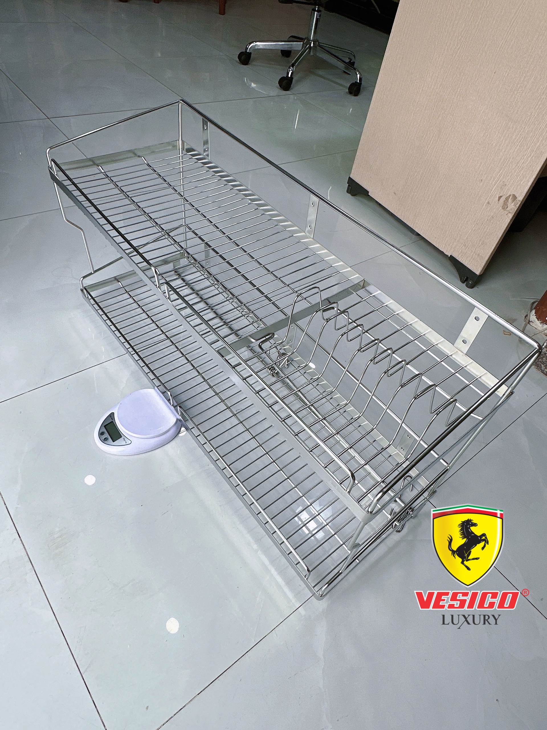 KC28 - Kệ chén 2 tằng 304 8T - Thiết bị vệ sinh Vesico - Thịnh Phát